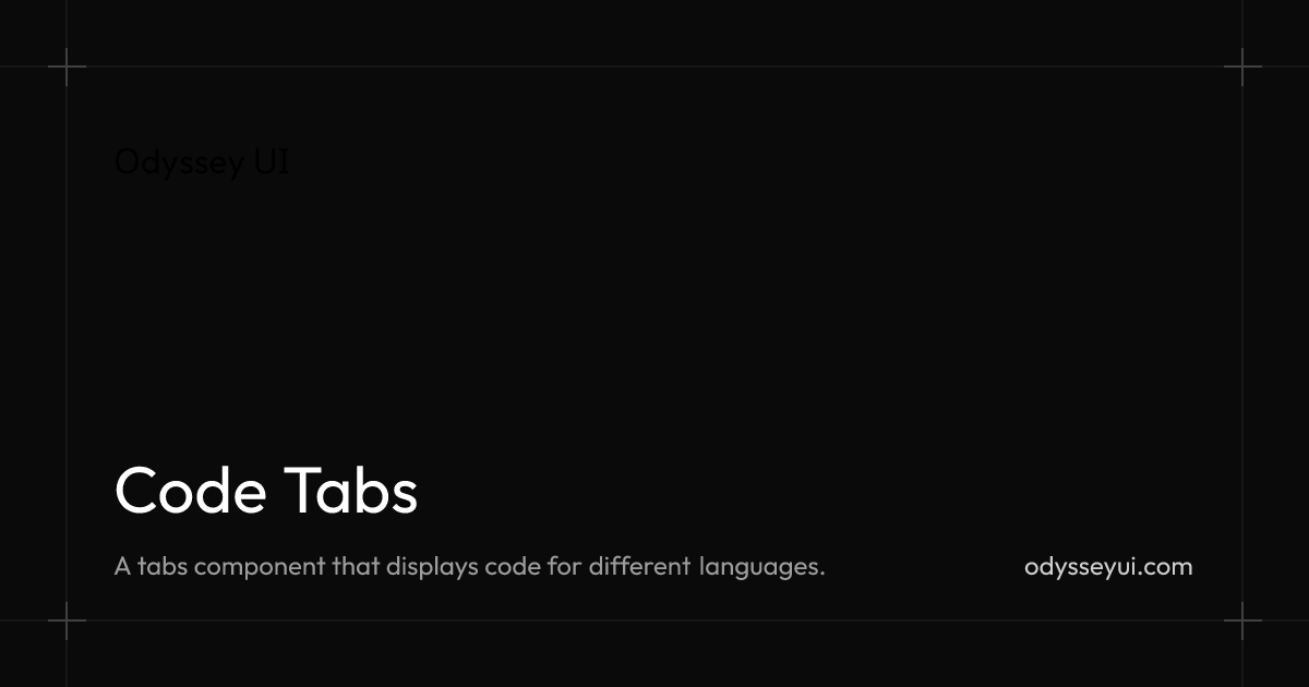 Code Tabs - Odyssey UI